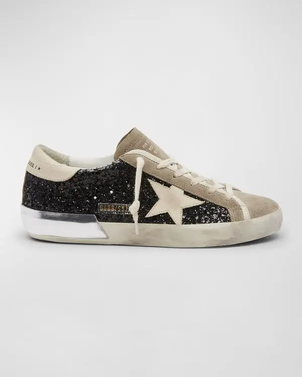 Silver Glitter Star Silver Tab Golden Goose Golden Goose Hi Star
