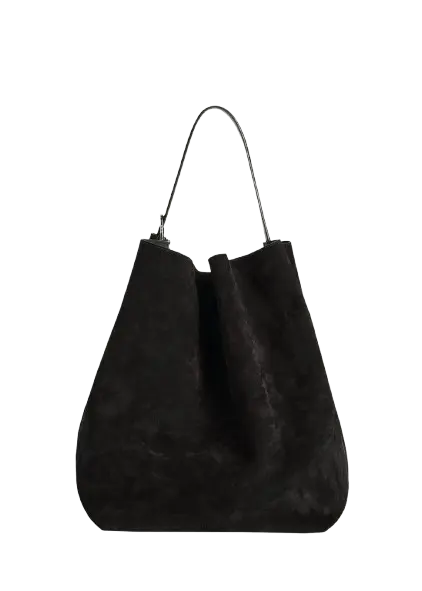 TOTEME Suede Tote Bag - Espresso