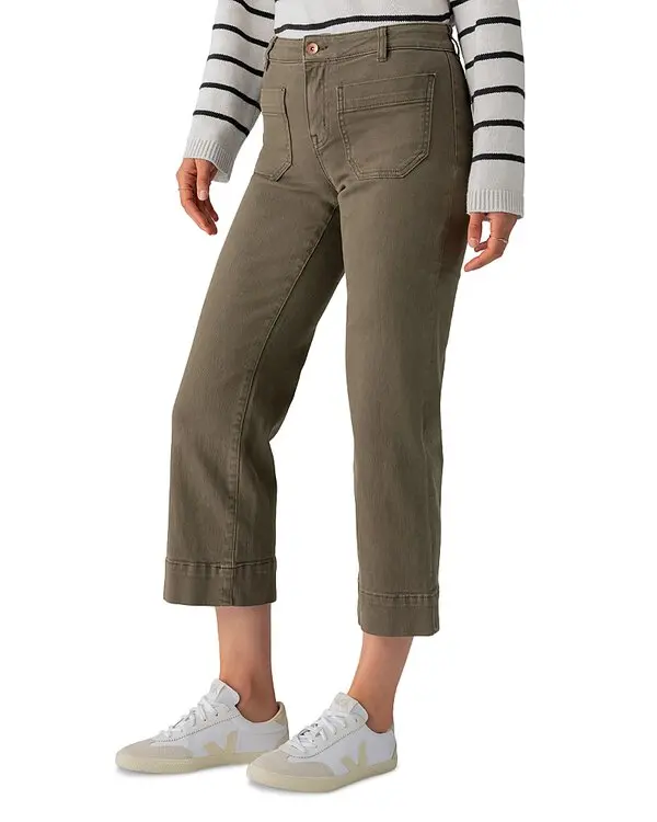 Sanctuary Marine Cropped Wide Leg Pants - Fatigue