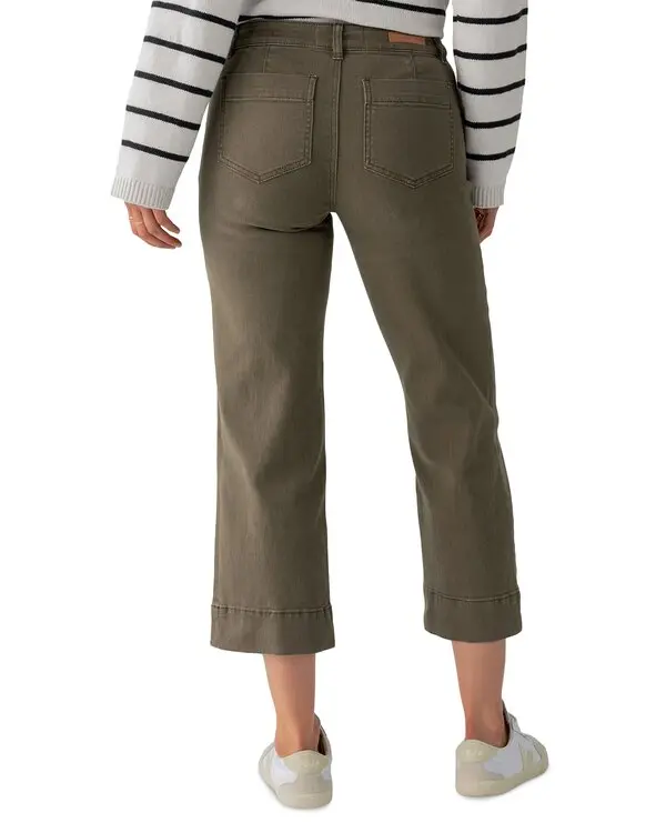 Sanctuary Marine Cropped Wide Leg Pants - Fatigue