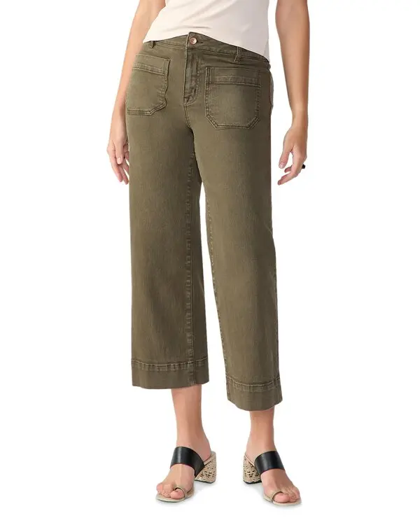 Sanctuary Marine Cropped Wide Leg Pants - Fatigue