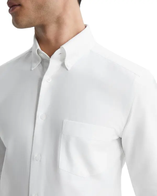 REISS Greenwich Slim Fit Oxford Shirt - White