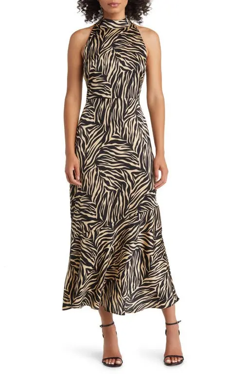 Sam Edelman Zebra Print Sleeveless Maxi Dress