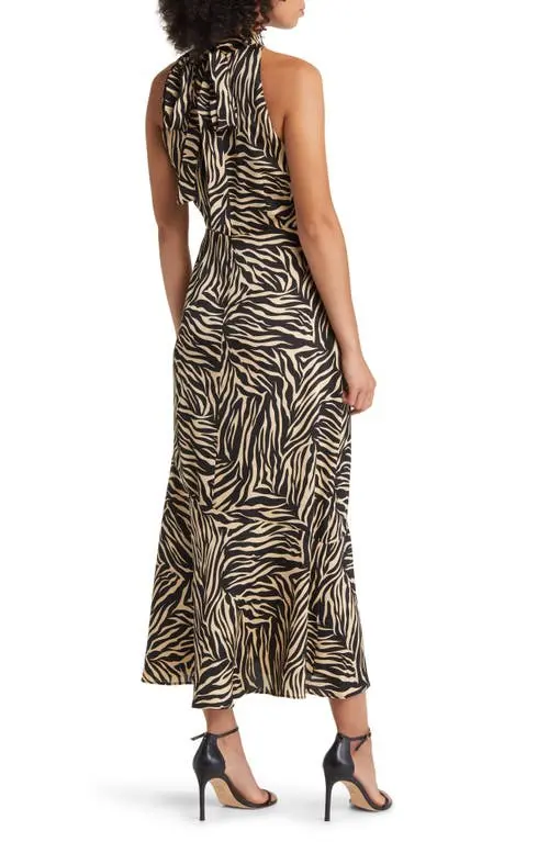 Sam Edelman Zebra Print Sleeveless Maxi Dress