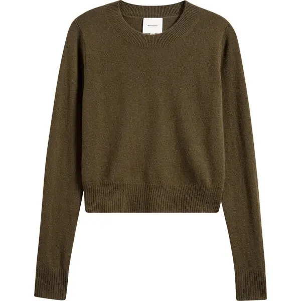 REFORMATION Dana Recycled Cashmere Blend Sweater - Pine Tree