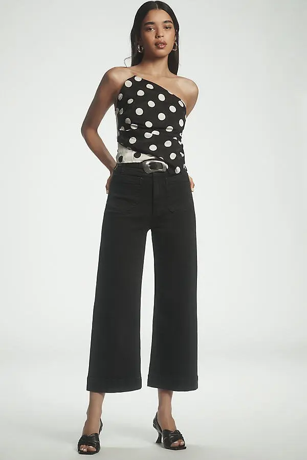 Maeve Colette High-rise Wide-leg Cropped Jeans - Elm