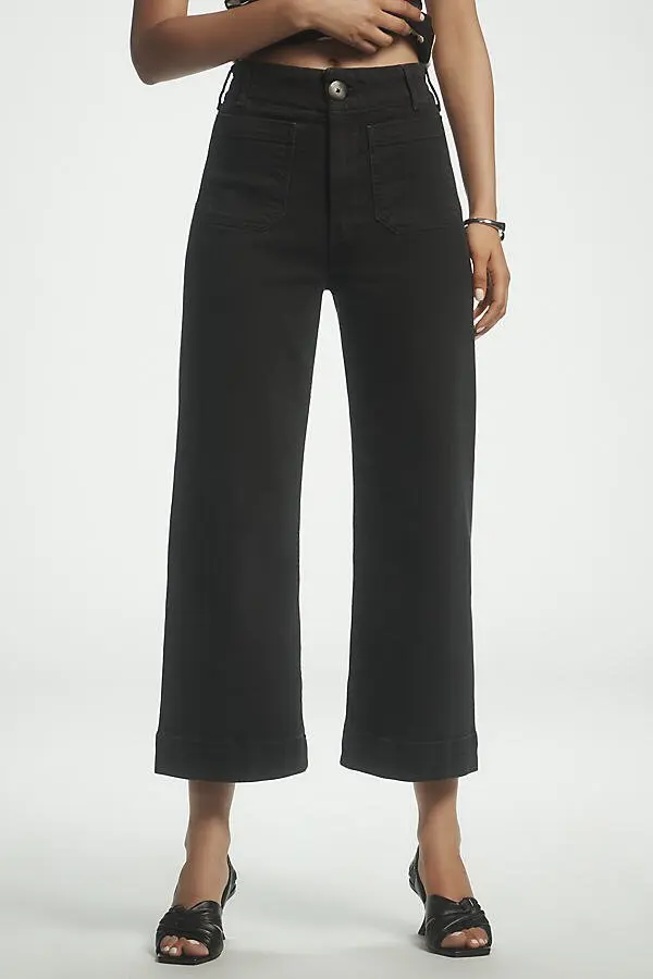Maeve Colette High-rise Wide-leg Cropped Jeans - Elm
