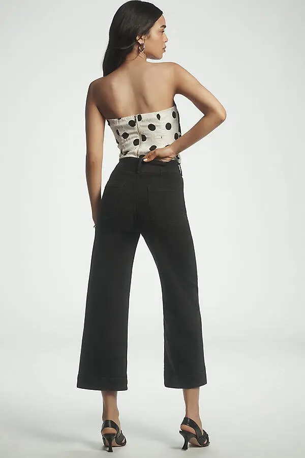 Maeve Colette High-rise Wide-leg Cropped Jeans - Elm