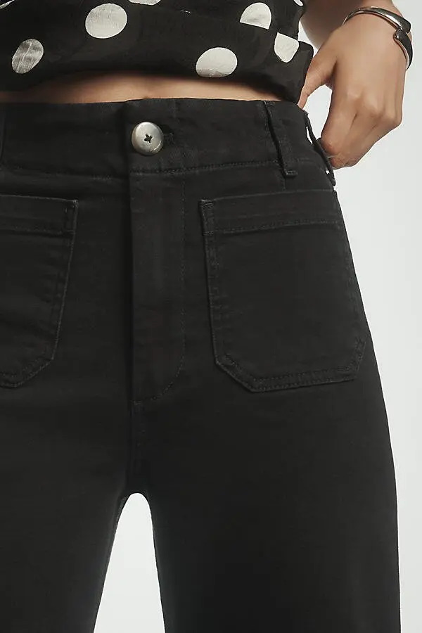 Maeve Colette High-rise Wide-leg Cropped Jeans - Elm