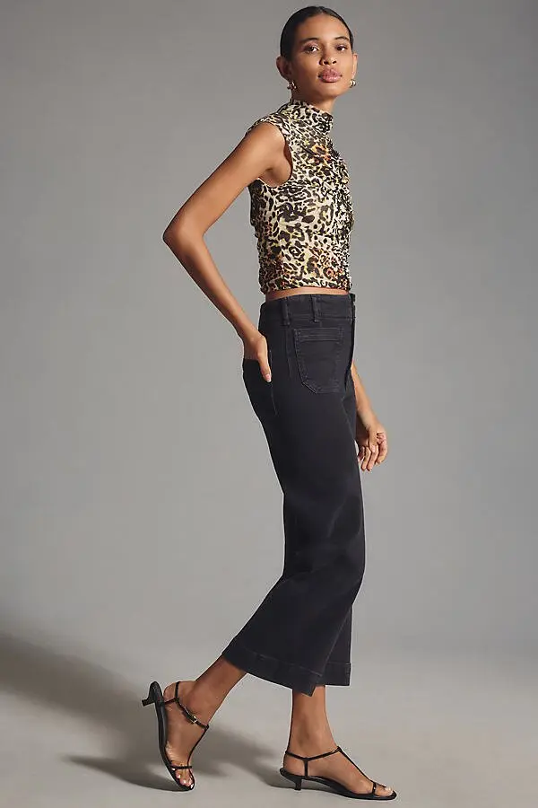 Maeve Colette High-rise Wide-leg Cropped Jeans - Elm