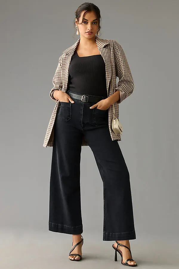 Maeve Colette High-rise Wide-leg Cropped Jeans - Elm