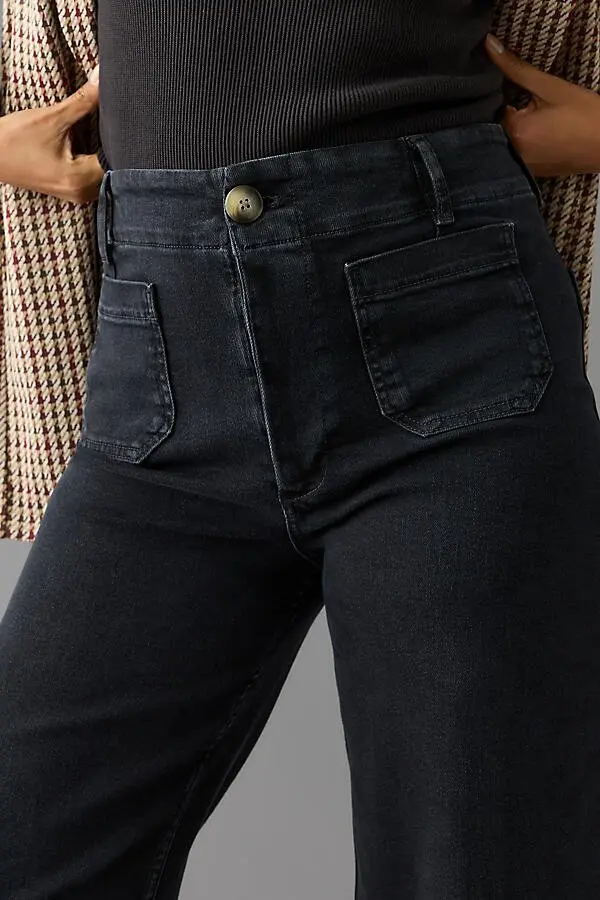 Maeve Colette High-rise Wide-leg Cropped Jeans - Elm