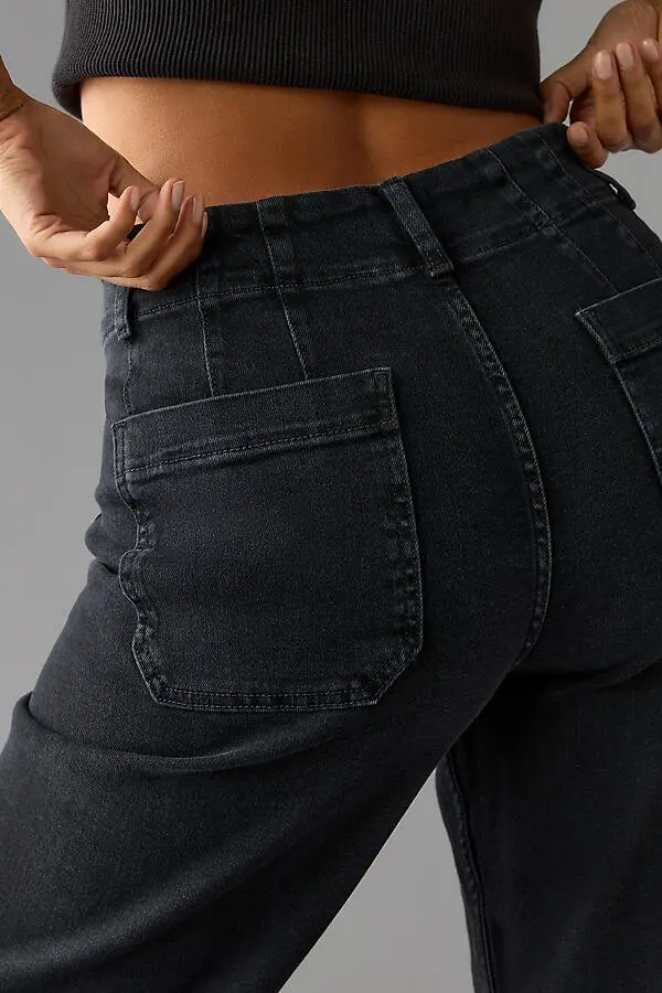 Maeve Colette High-rise Wide-leg Cropped Jeans - Elm