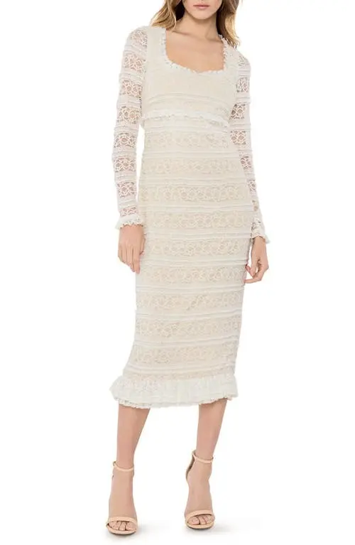Likely Lidia Lace Sheath Dress - White