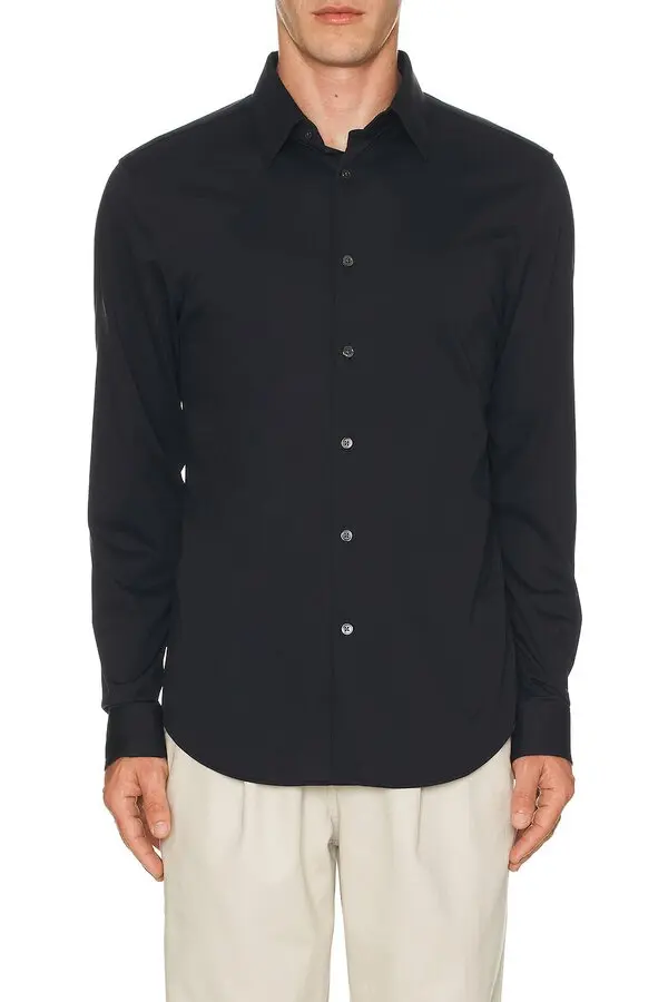 Theory Sylvain Structure Knit Shirt - Eclipse