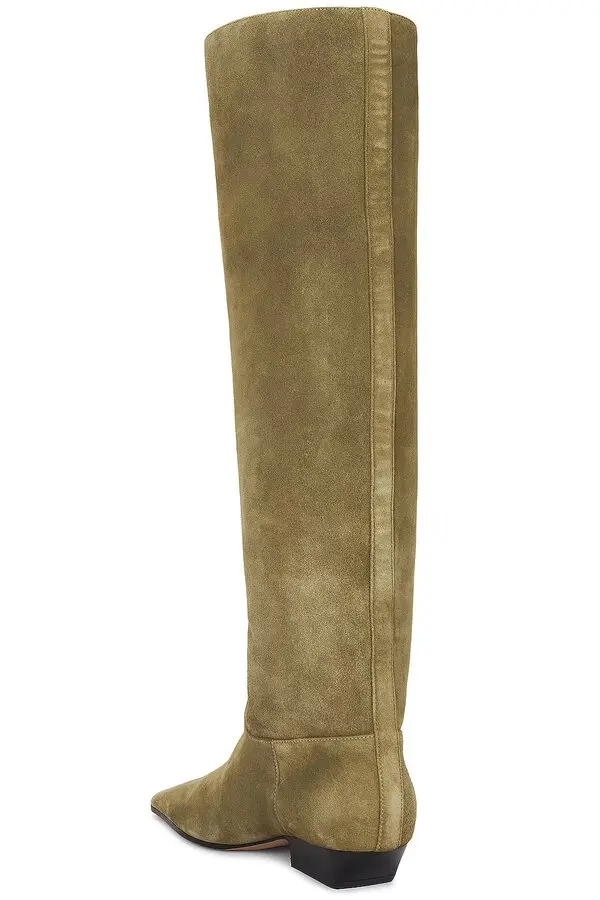 Khaite Marfa Flat Knee High Boot - Khaki