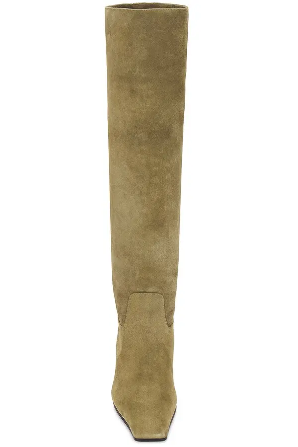 Khaite Marfa Flat Knee High Boot - Khaki