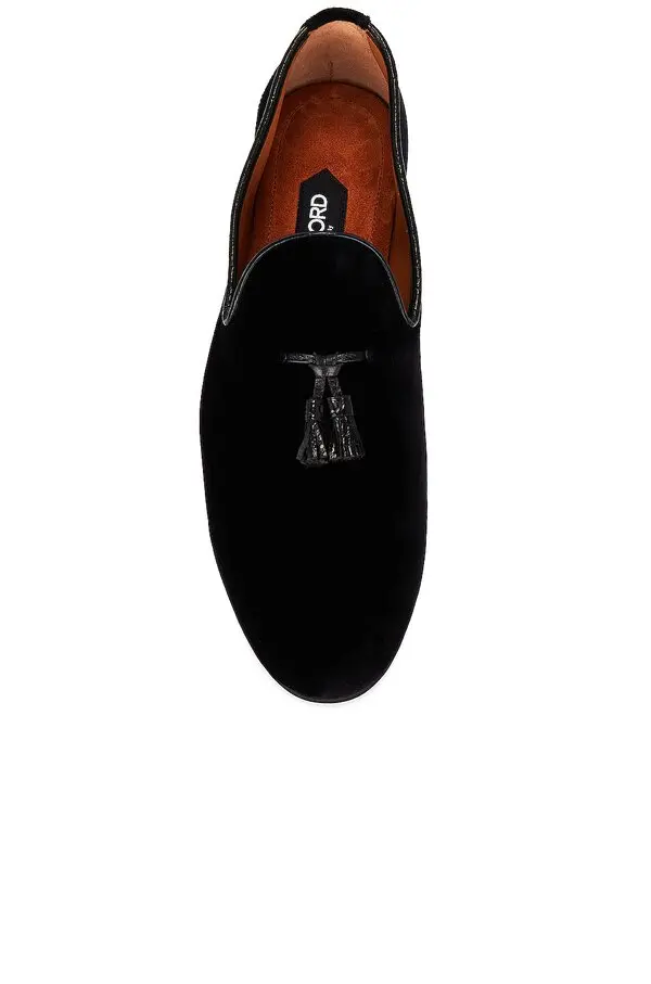 TOM FORD Velvet Nicolas Tassel Slipper