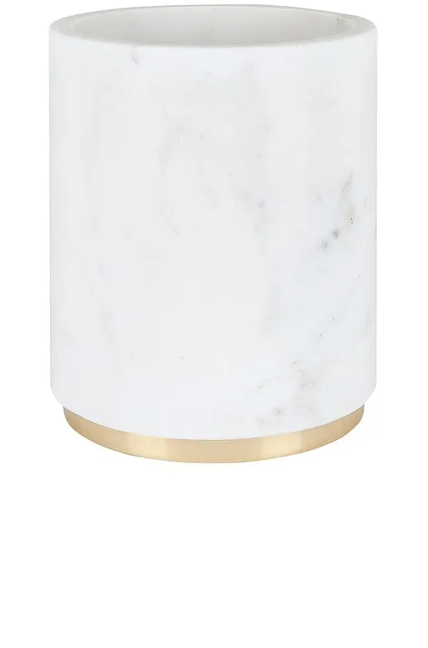 HAWKINS NEW YORK Utility Canister - White & Brass