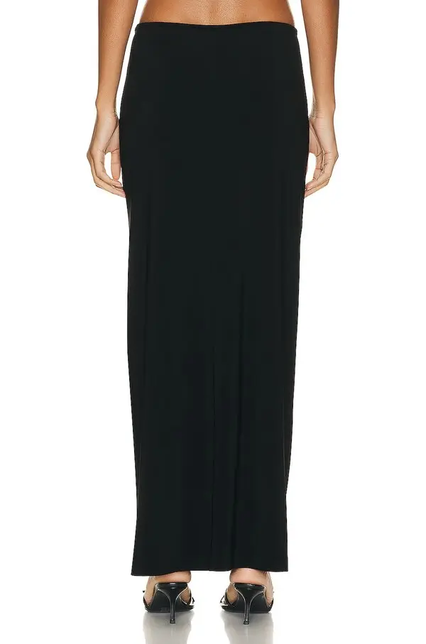 Norma Kamali Side Slit Long Skirt