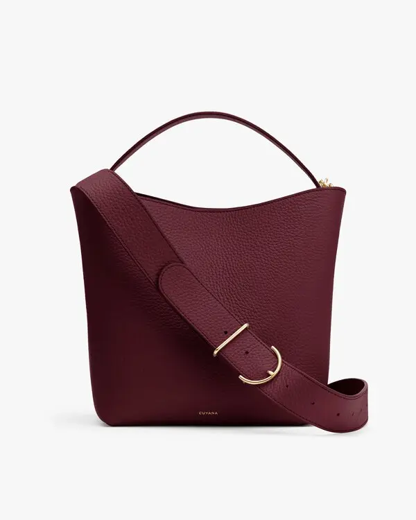 Cuyana Linea Bucket Bag - Cherry