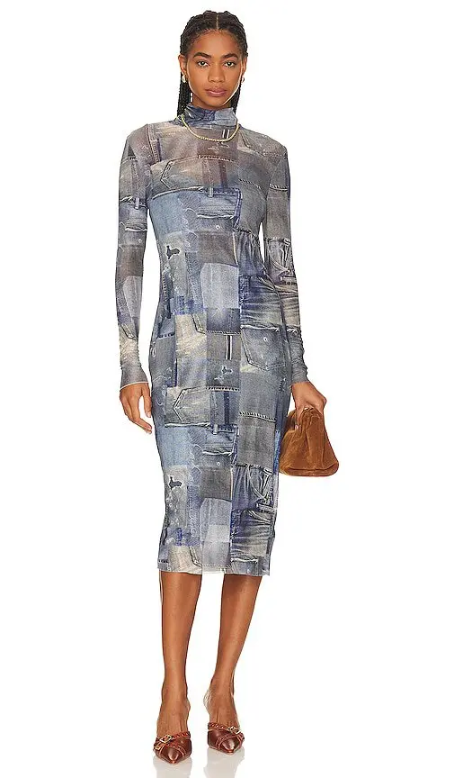 Steve Madden Vivienne Dress In Blue In Denim Multi - 29% Off | Editorialist