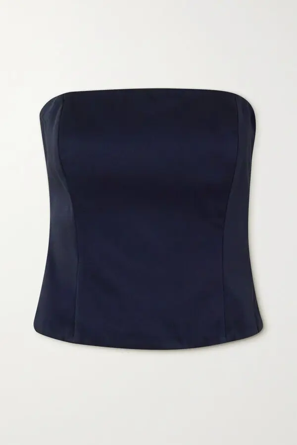 Brunello Cucinelli Strapless Satin Top