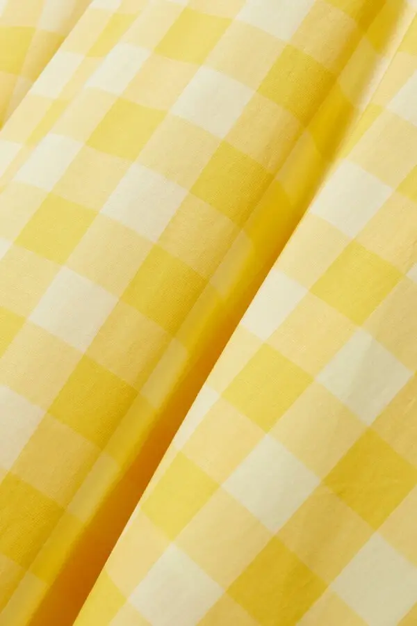 LA LIGNE Gingham Cotton-blend Poplin Midi Dress