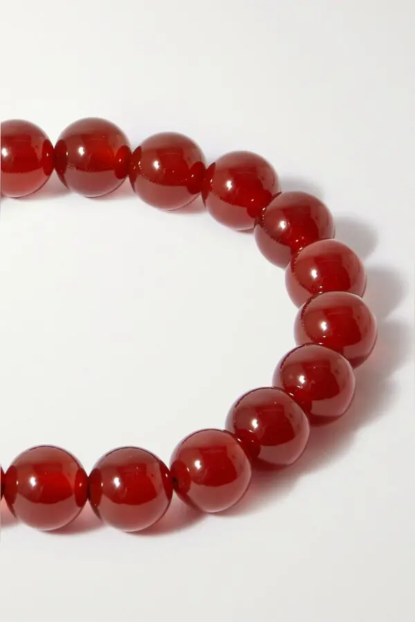 Lié Studio Rose Gold-plated Carnelian Bracelet - Red