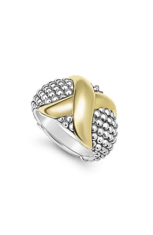 Lagos Embrace Dome Ring - Silver/gold