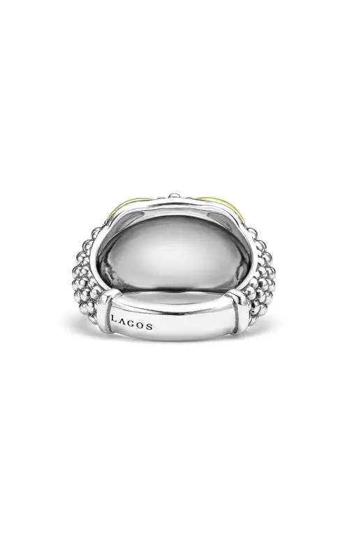 Lagos Embrace Dome Ring - Silver/gold