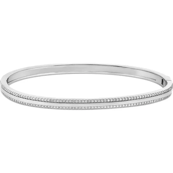 SHYMI Cubic Zirconia Pavé Bangle - Silver