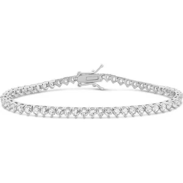 SHYMI Round Cubic Zirconia Tennis Bracelet - Silver