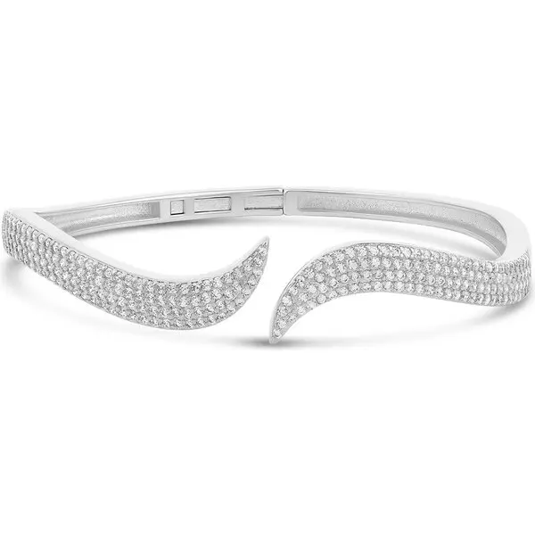 SHYMI Pavé Curl Cuff Bracelet - Silver