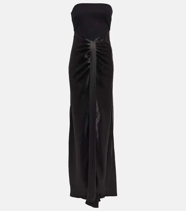 Staud Wayfaring Strapless Dress - Black - 30% Off | Editorialist