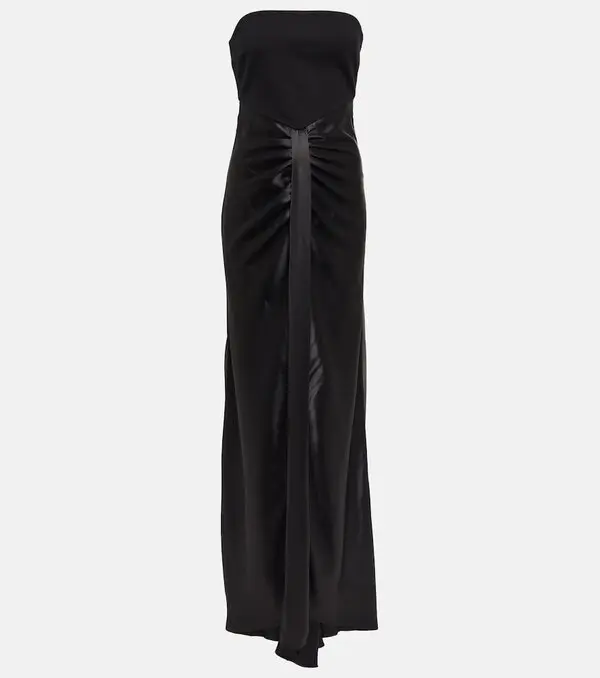 Staud Wayfaring Strapless Maxi Dress - Black
