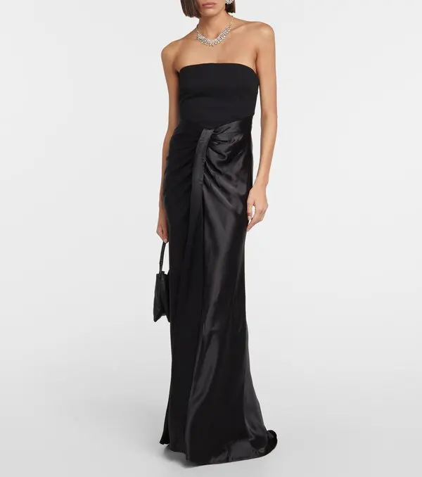 Staud Wayfaring Strapless Maxi Dress - Black