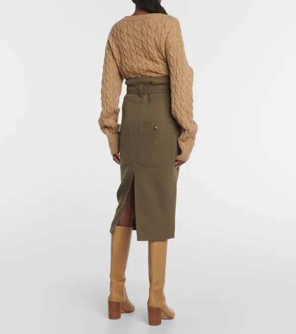 TOD'S Wool Midi Skirt