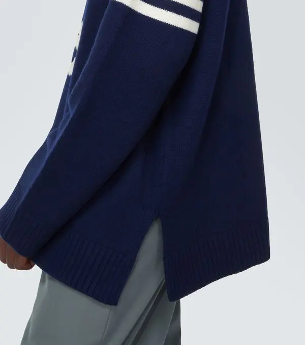 WALES BONNER Motif Intarsia Wool Sweater