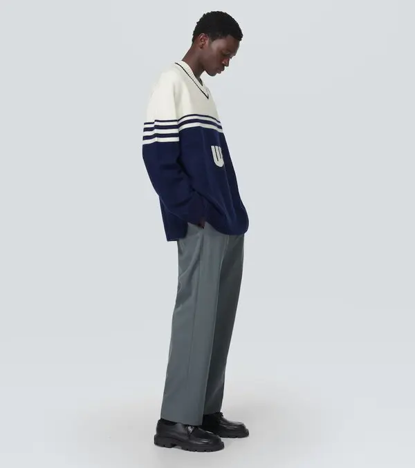 WALES BONNER Motif Intarsia Wool Sweater