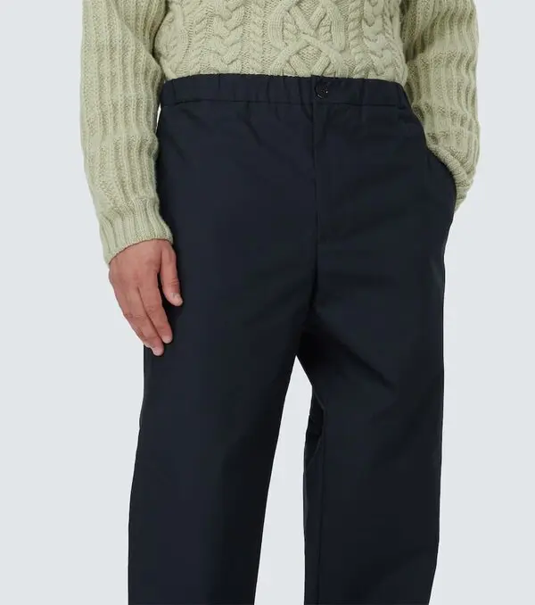 JIL SANDER Straight Cotton Pants - Blue