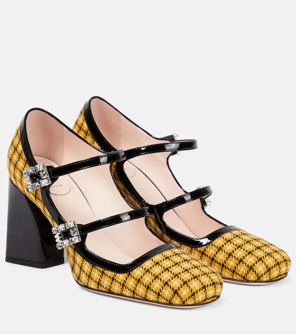 ROGER VIVIER Très Vivier Babies Checked Pumps
