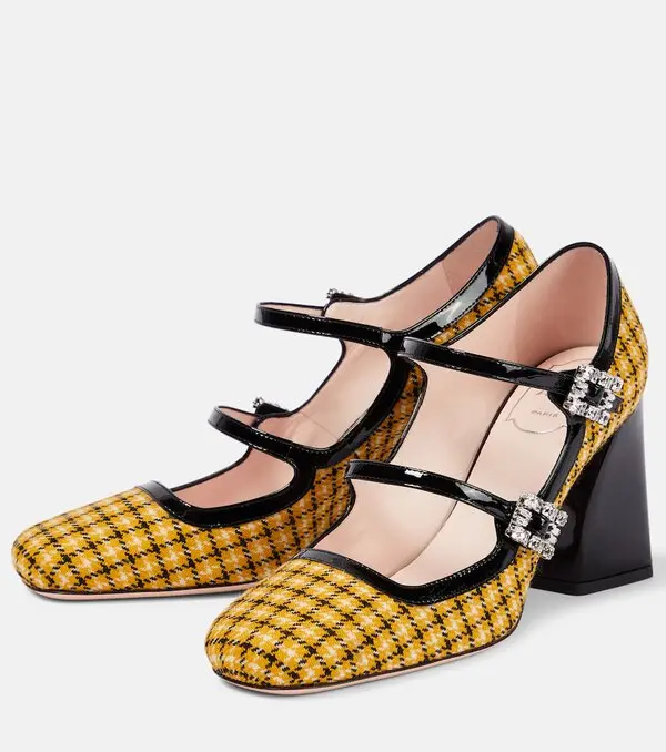 ROGER VIVIER Très Vivier Babies Checked Pumps