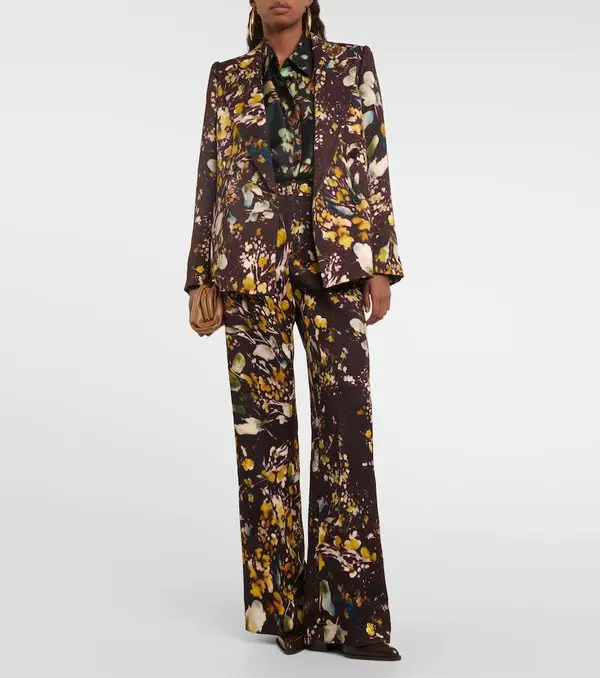Dries Van Noten Floral Double-breasted Blazer