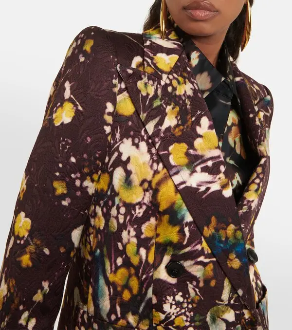Dries Van Noten Floral Double-breasted Blazer