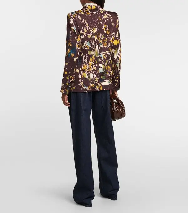 Dries Van Noten Floral Double-breasted Blazer