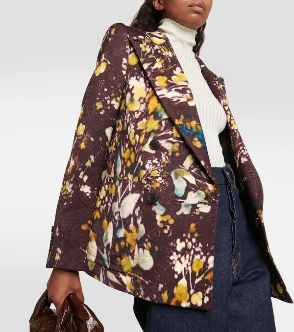 Dries Van Noten Floral Double-breasted Blazer