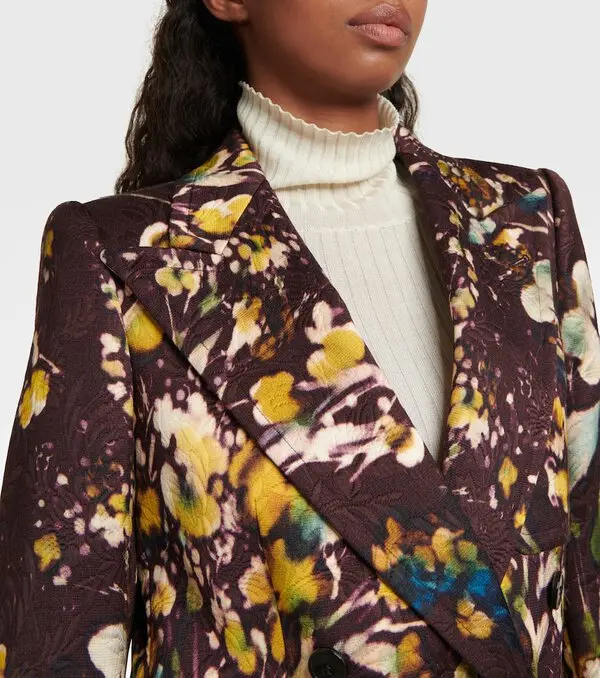 Dries Van Noten Floral Double-breasted Blazer