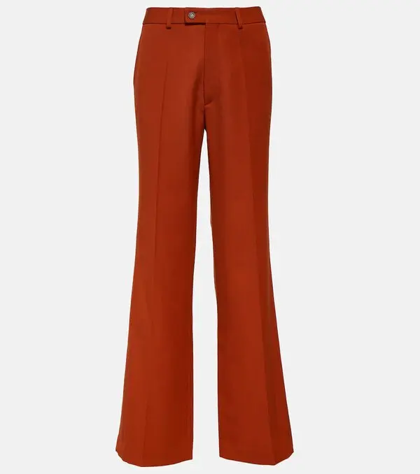 TOD'S Wool Crêpe Wide-leg Trousers