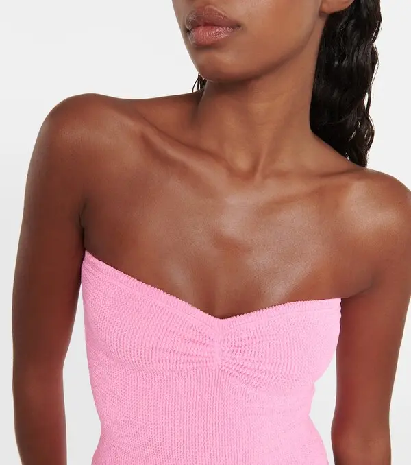 Hunza G Brooke Bandeau Swimsuit - Pink